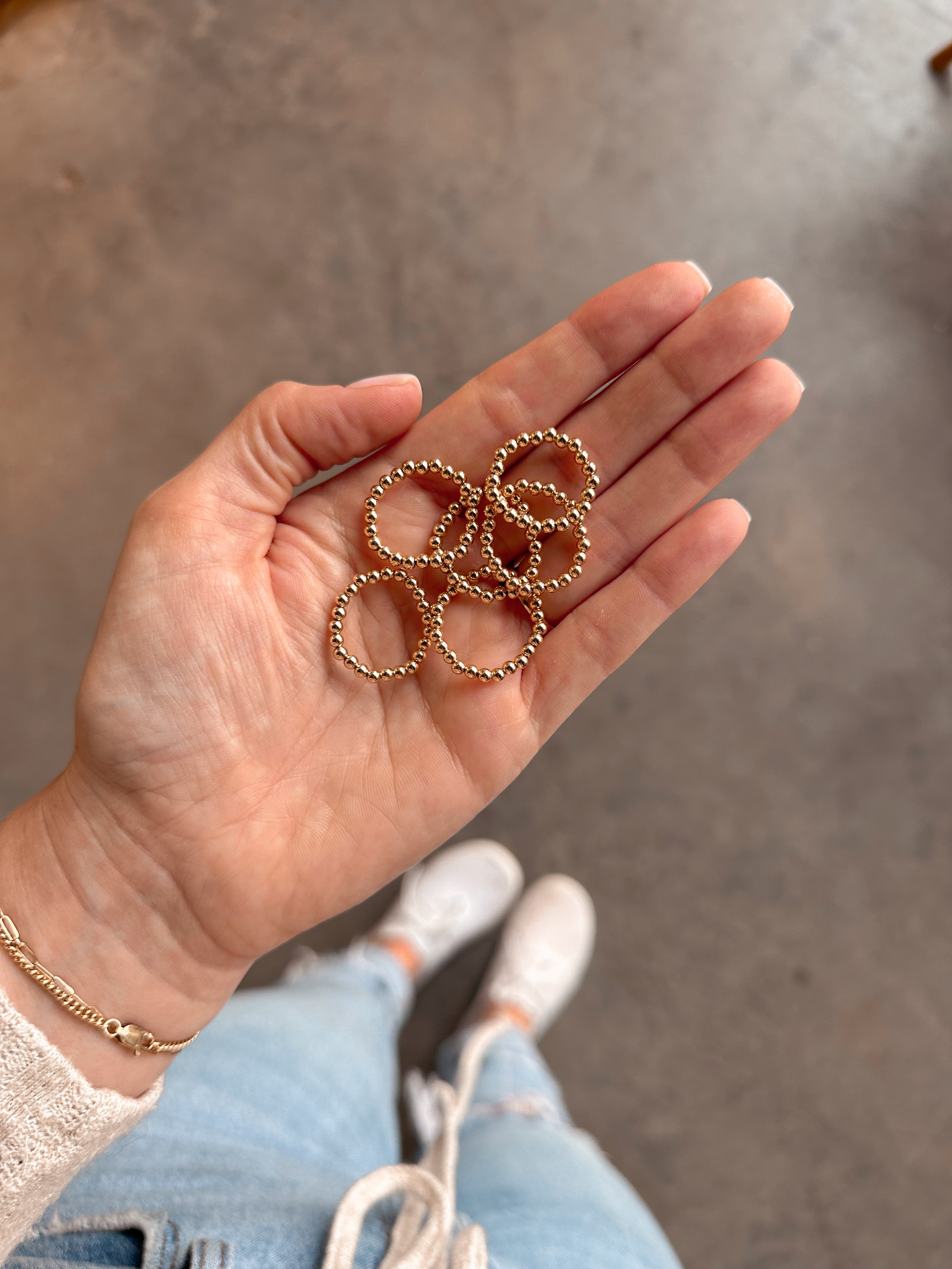 Bella Beaded Rings – Quad Espresso Jewelry