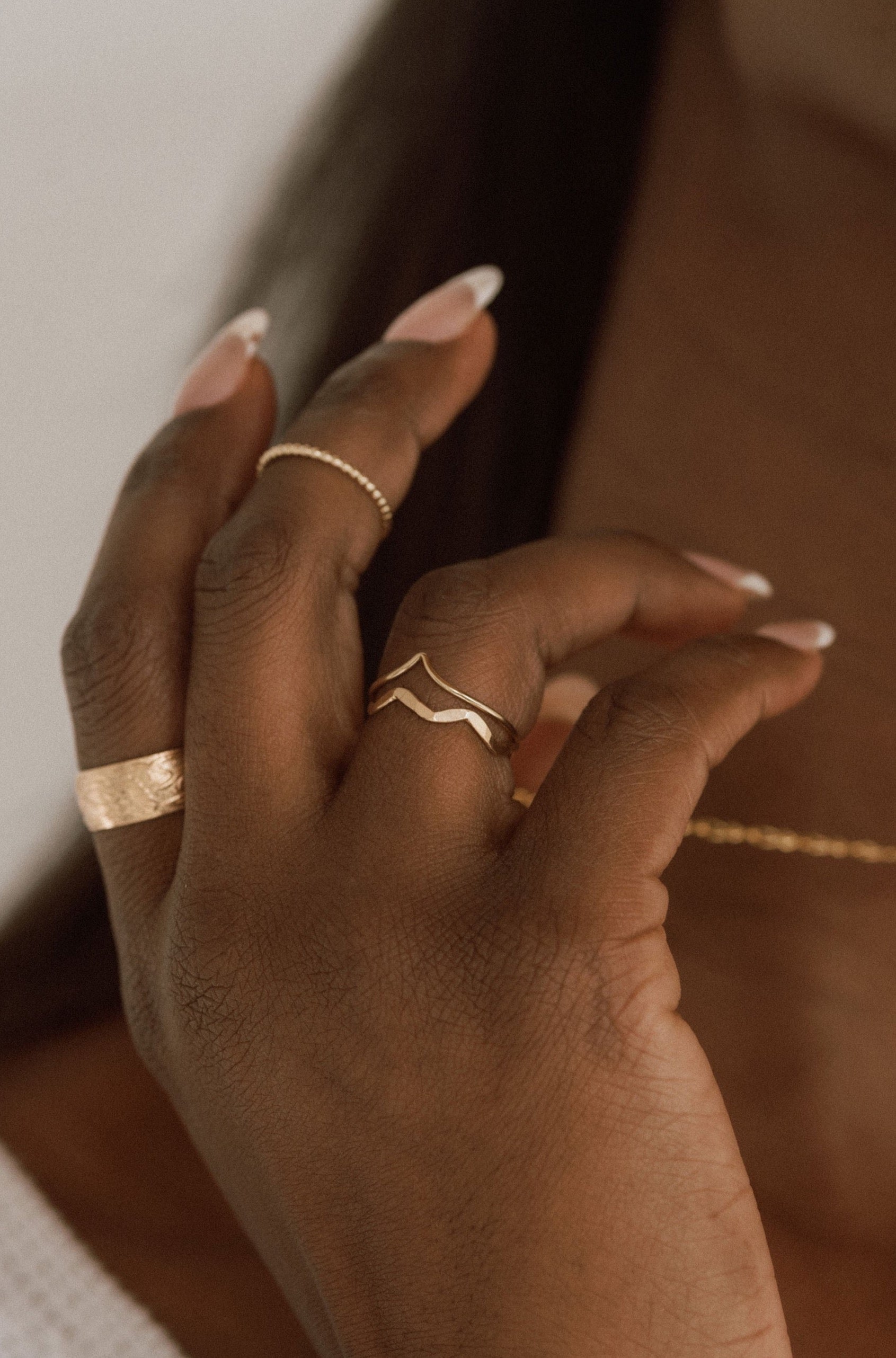 Chevron Stacker – Quad Espresso Jewelry